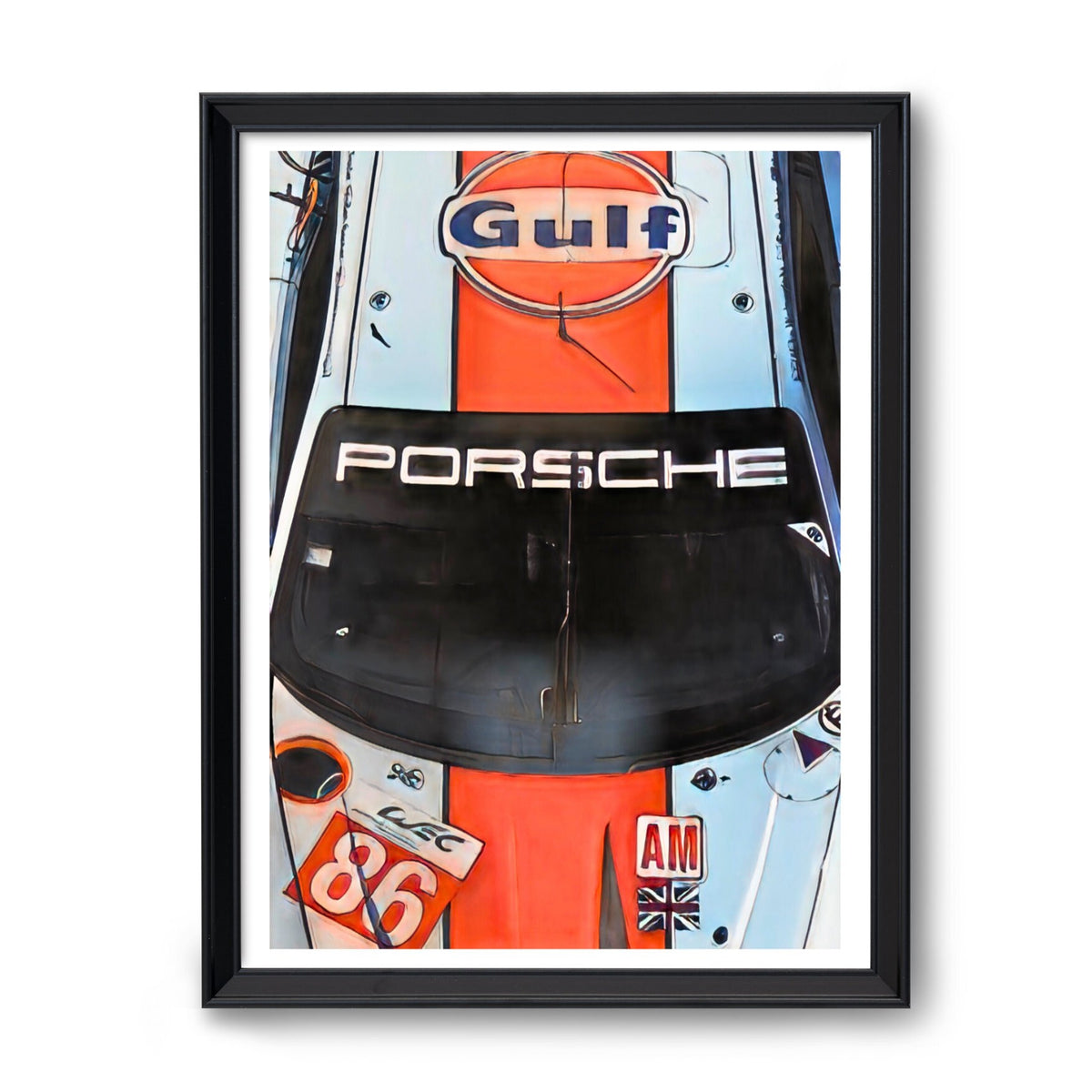 Poster Gulf Porsche | Digital Print | Auto Poster – Roo's Gift Shop