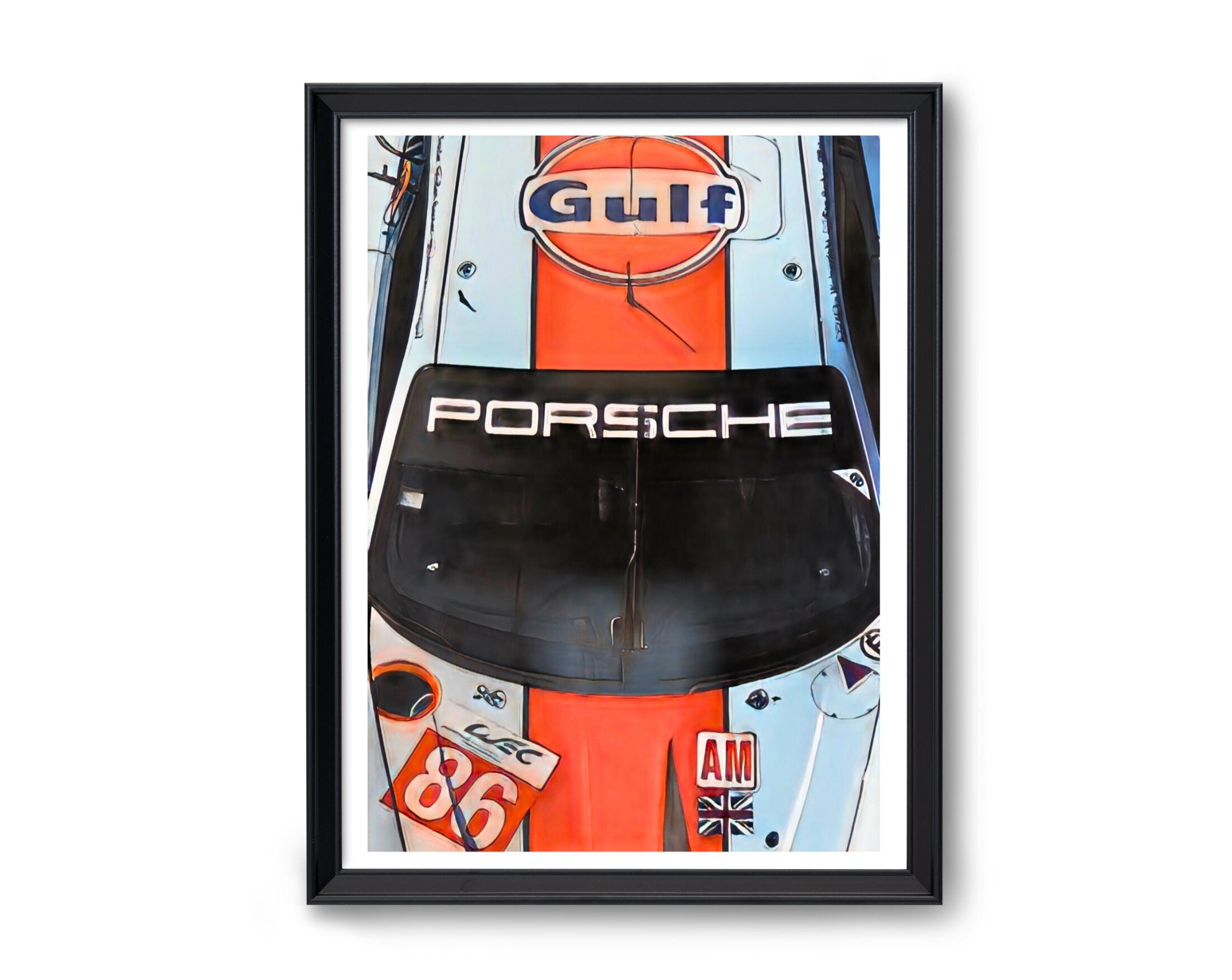 Poster Gulf Porsche | Digital Print | Auto Poster – Roo's Gift Shop